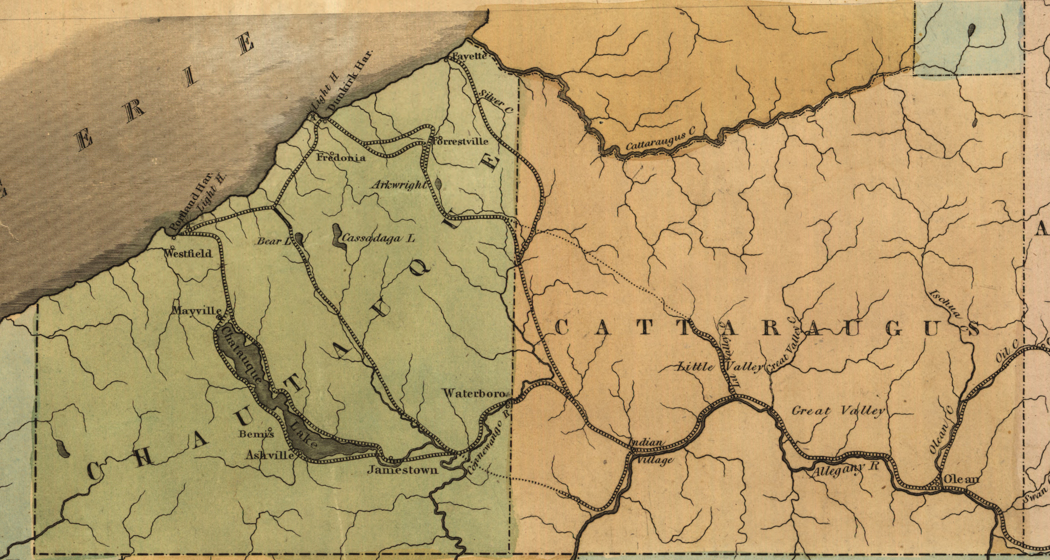 Selection of the Route of the Erie Railroad in Cattaraugus and ...