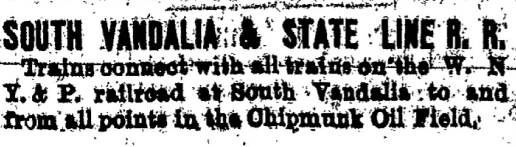 South Vandalia and State Line Railroad – New York Railroad Archive